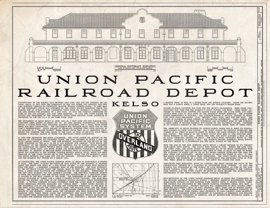 Blueprint HABS Cal,36-Kelso,1- (Sheet 1 of 10) - Union Pacific Railroa ...