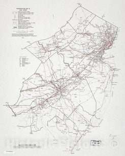 Historic 1976 Map - Transportation map of New Jersey. 1 – Historic Pictoric