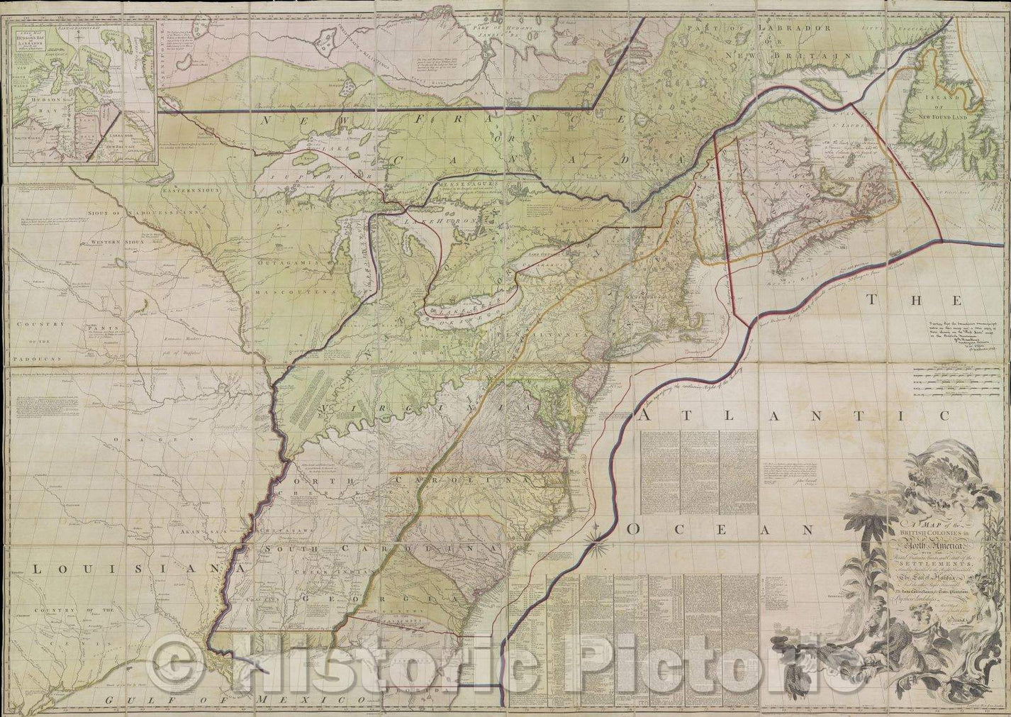 Historic Map : A Map of the British Colonies in North America with the ...