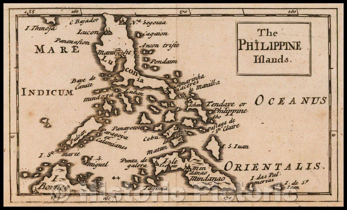 Historic Map - The Philippine Islands, 1681, Sir Jonas Moore - Vintage ...