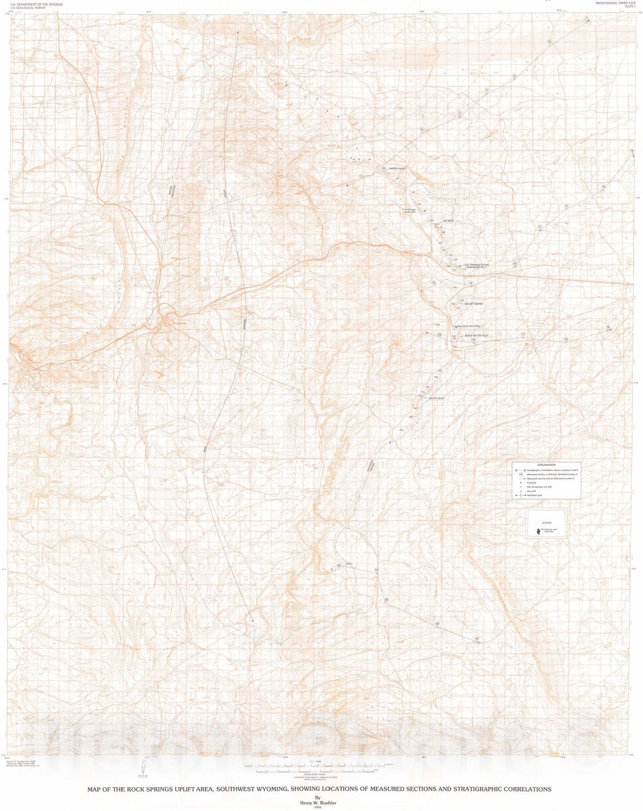 Map : Stratigraphy of the Upper Cretaceous Fox Hills Sandstone and adj ...