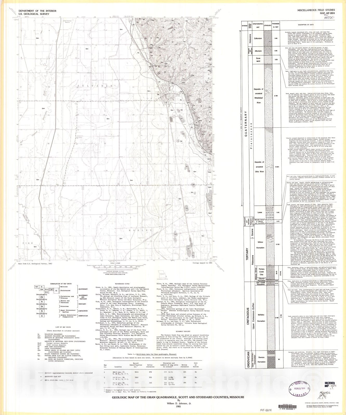 Jackson County Missouri Geologic Map