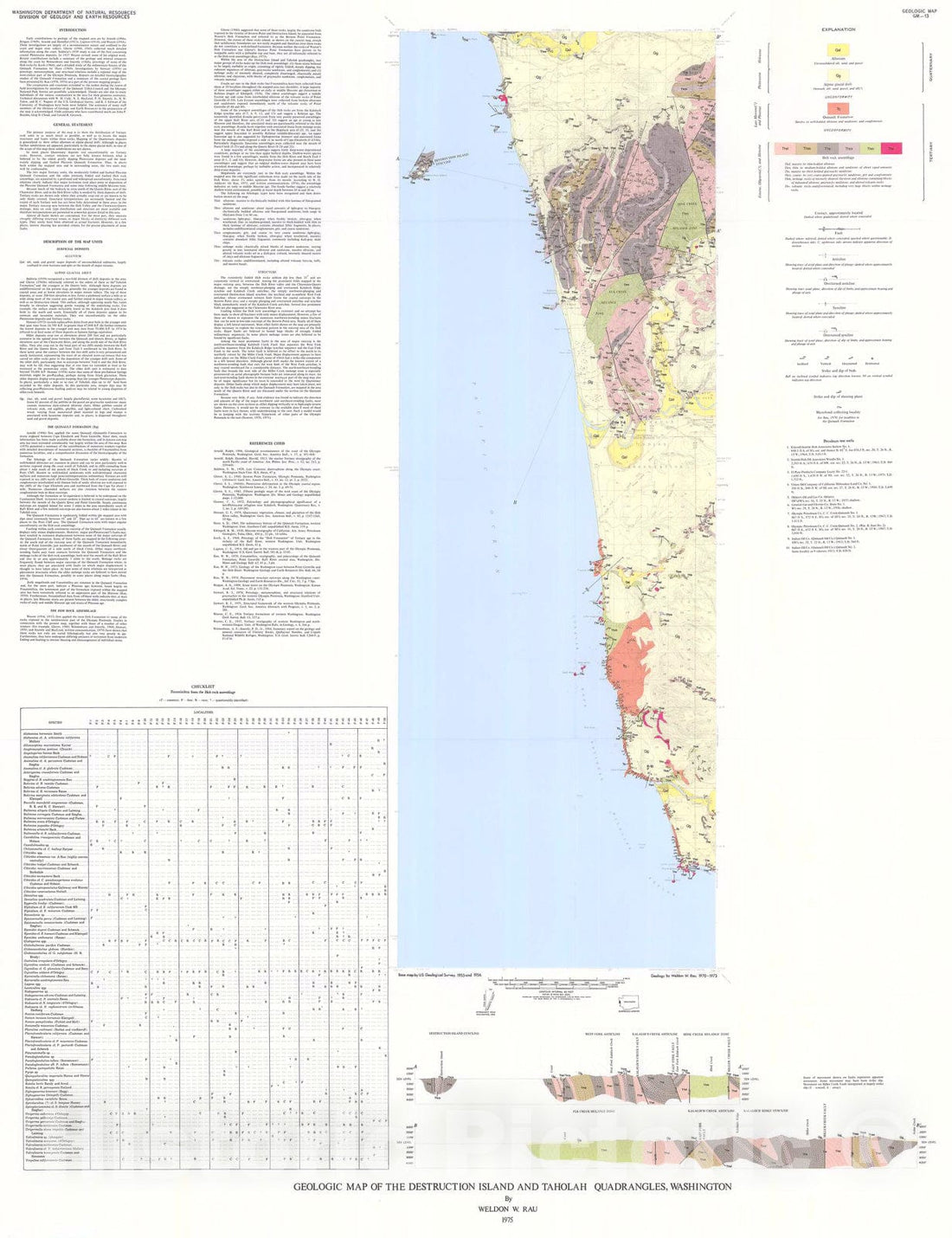 Map : Geologic map of the Destruction Island and Taholah quadrangles ...