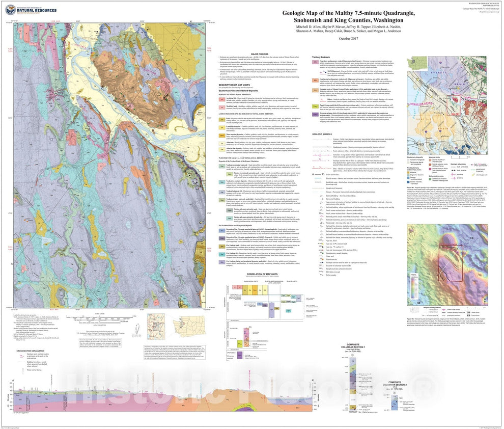 Map : Geologic map of the Maltby 7.5-minute quadrangle, Snohomish and ...