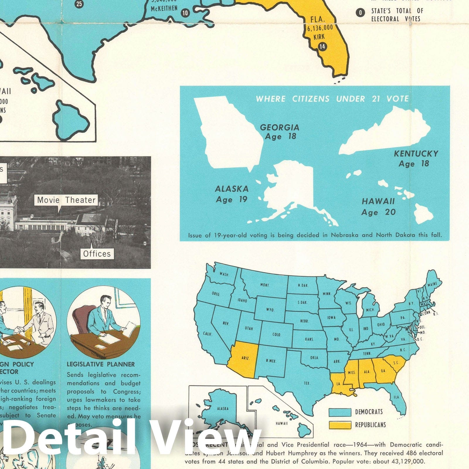 Historic Map : U.S. Presidential Election, 1968, Vintage Wall Art ...