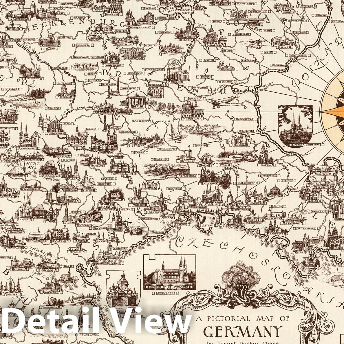 Historic Map : A Pictorial Map of Germany, 1935 - Vintage Wall Art ...