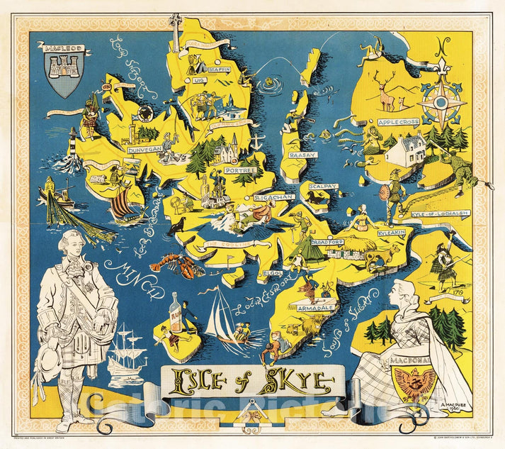 Historic Map - Isle of Skye (Scotland). 1960 - Vintage Wall Art ...