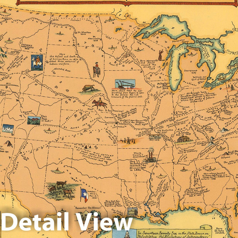 United States Pictorial Map 1926 | Historical Map Print – Historic Pictoric