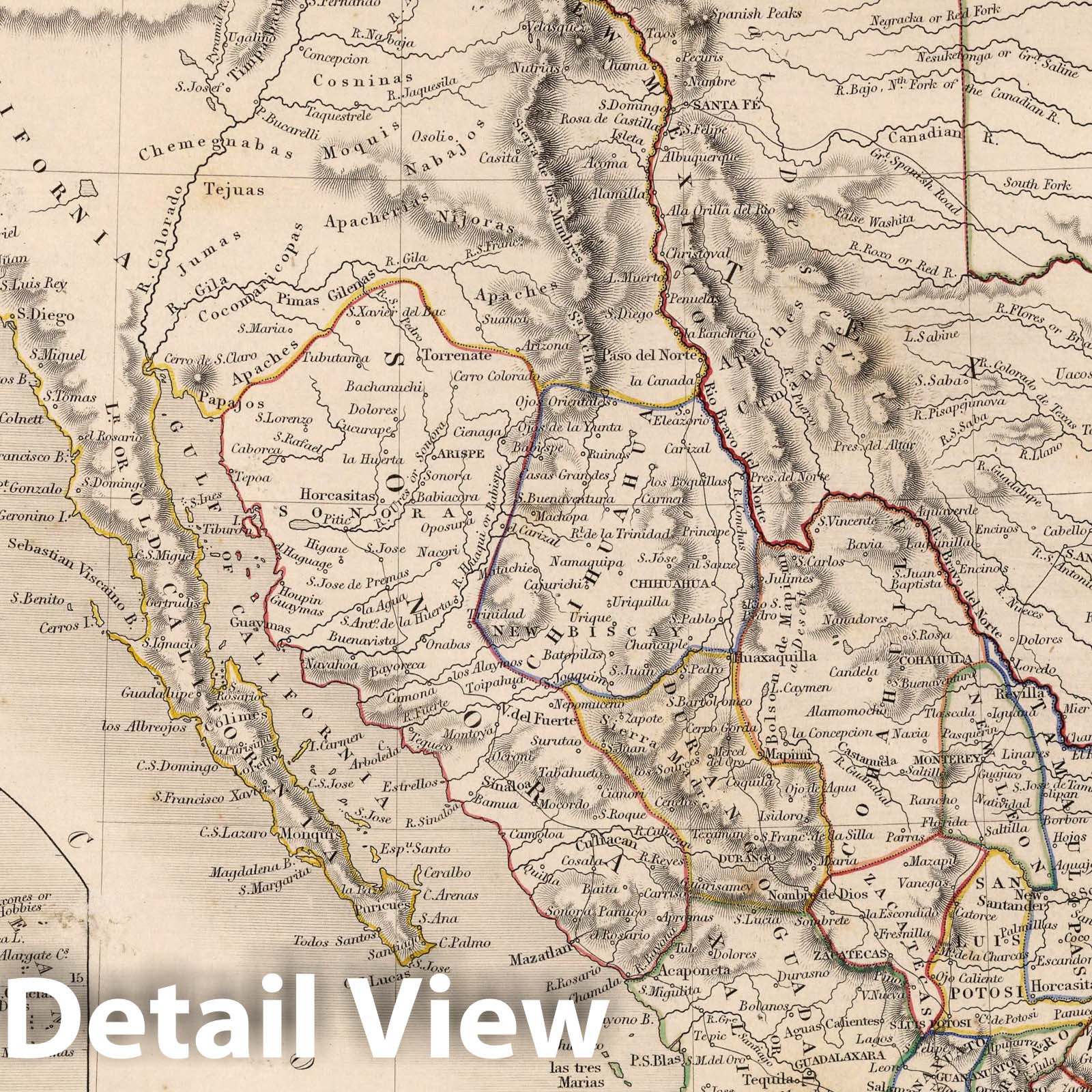 Mexico and Guatemala 1841 Historical Map Print | Historic Pictoric