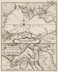 Historic Map : Black Sea Region 1764 Carte de la Mer Noire. Carte du C ...