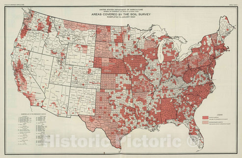 Historic Map : National Atlas - 1935 Areas of Soil Surveys. Atlas of A ...