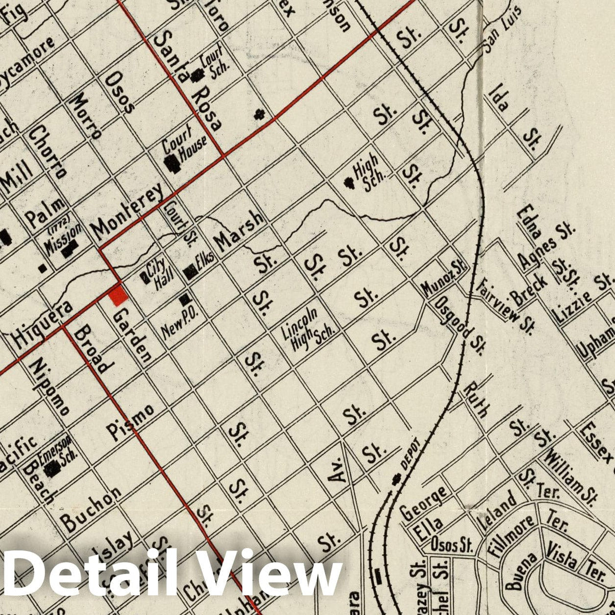 Historic Map : San Luis Obispo, California, 1923 San Luis Obispo Calif ...