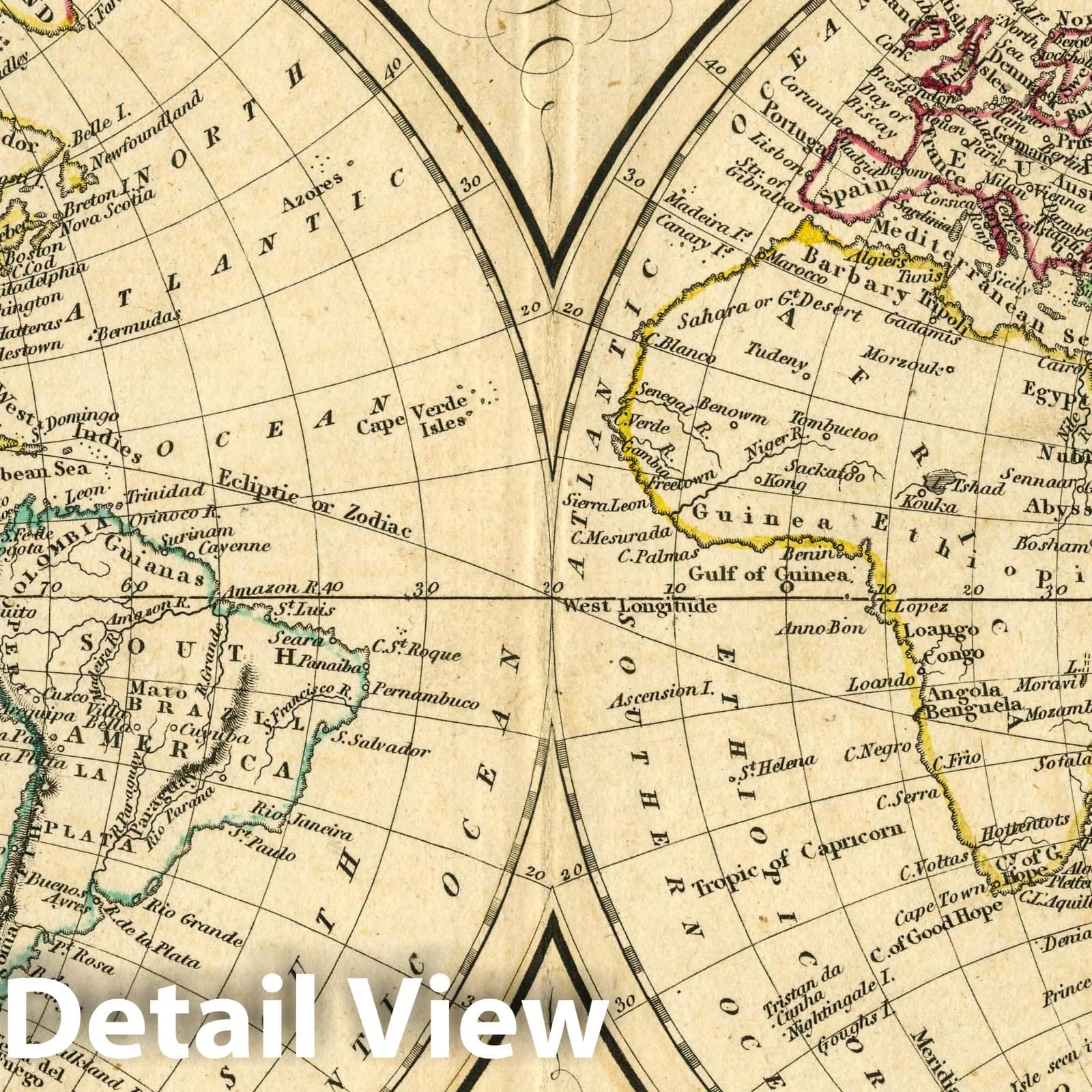 Historic Map : 1830 Historical The World. - Vintage Wall Art – Historic ...