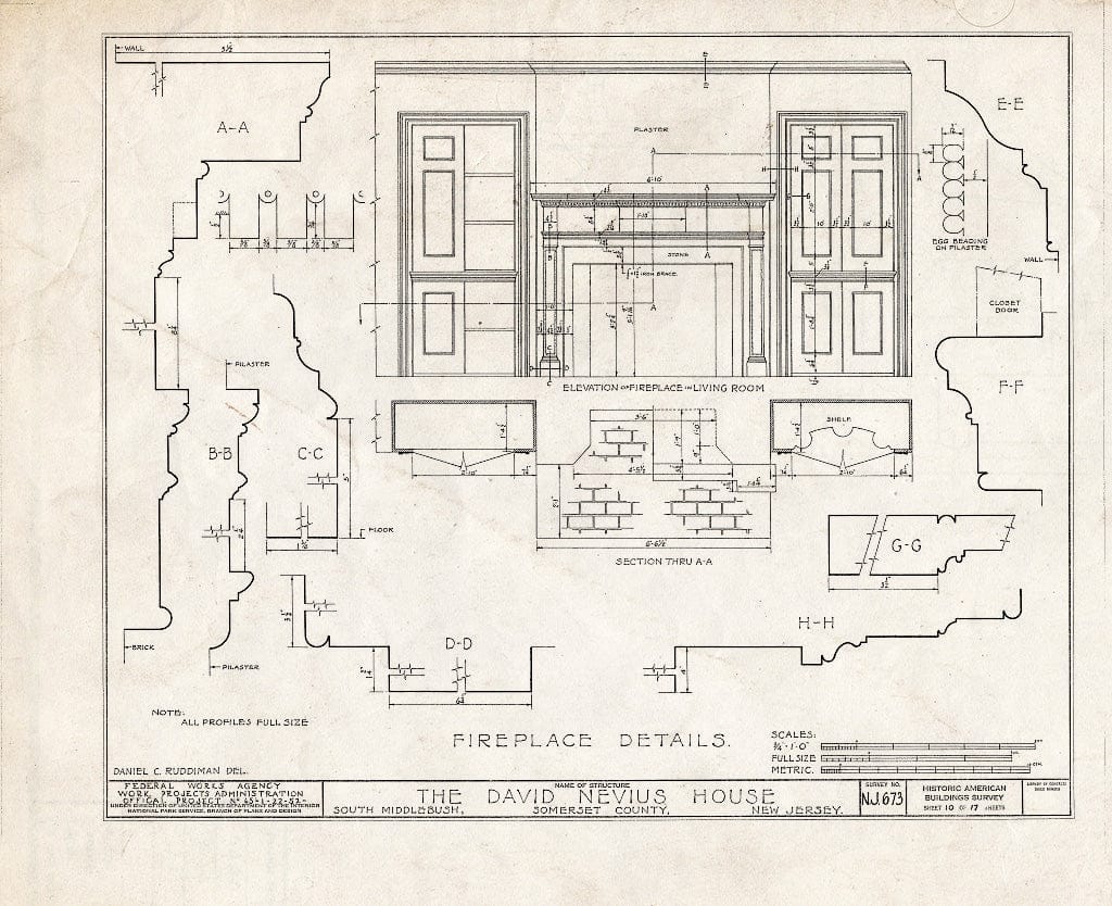 Historic Pictoric : Blueprint HABS NJ,18-MID.V,2- (Sheet 10 of 17 ...
